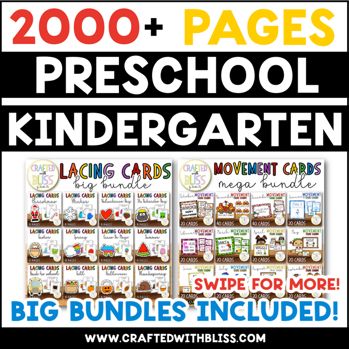 Pre-K Worksheets and Activities Mega Bundle,2000+ Pages of Preschool a ...