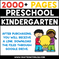 Pre-K Worksheets and Activities Mega Bundle,2000+ Pages of Preschool a ...