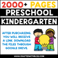 Pre-K Worksheets and Activities Mega Bundle,2000+ Pages of Preschool a ...